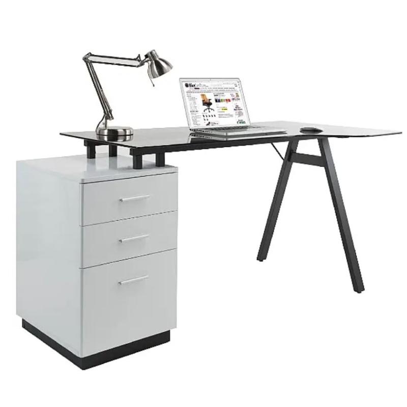 Escritorios para oficina White glass