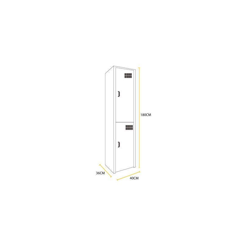Locker Color Amarillo - 2 puertas