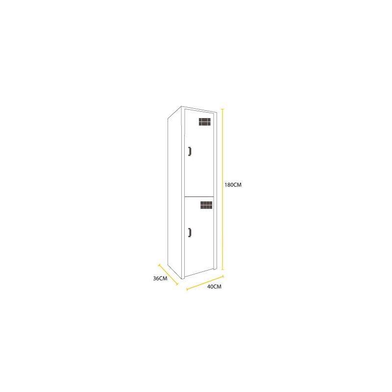 Locker Color Blanco - 2 puertas