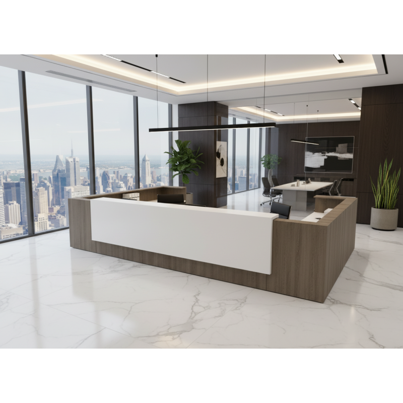 Mueble de recepción de oficina modern LAMINATED