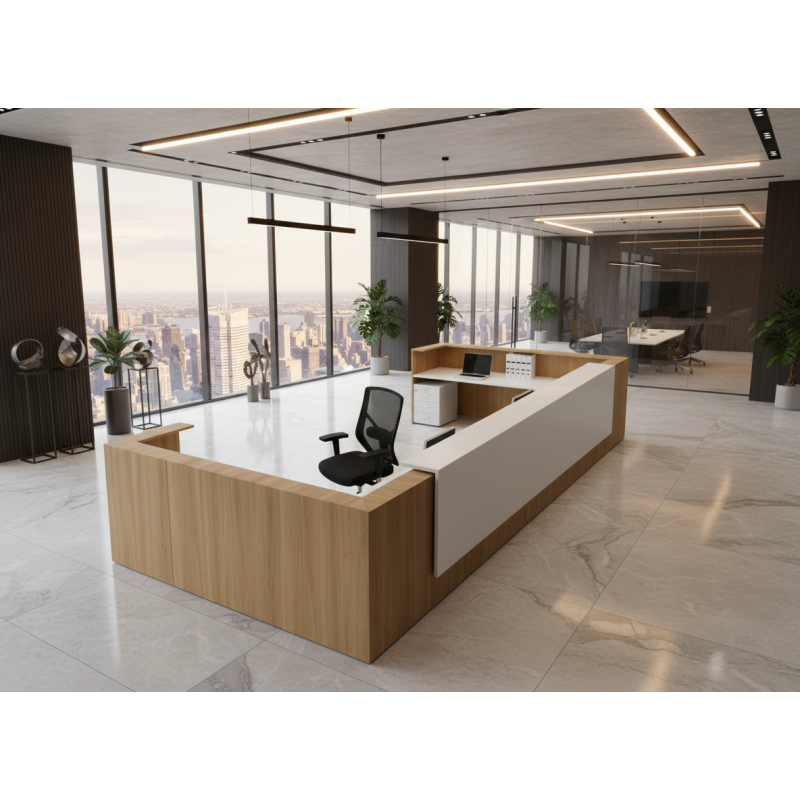 Mueble de recepción de oficina modern LAMINATED